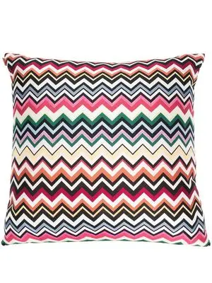 Missoni Zigzag-print Cushion - Black