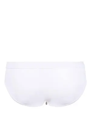 Dolce & Gabbana Logo-plaque Swimming Trunks - White