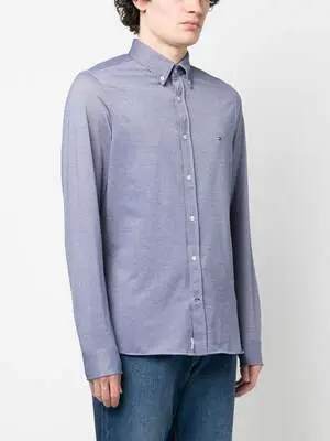 Tommy Hilfiger Logo-embroidery Cotton-blend Shirt