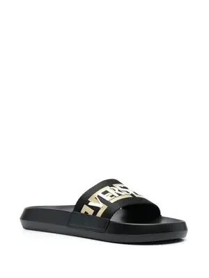 Versace Logo Appliqué Slides
