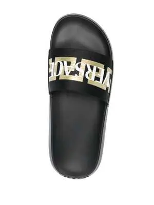 Versace Logo Appliqué Slides