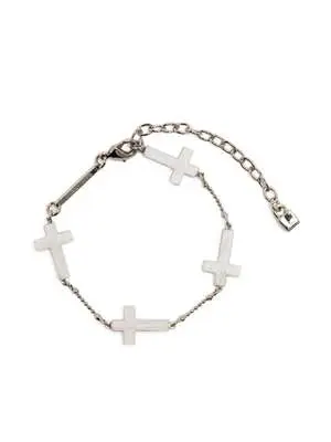 Dsquared2 Tone Cross Charm Bracelet - Silver