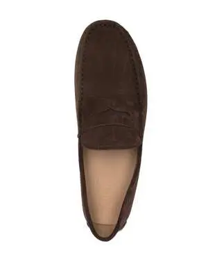 TOD'S Gommino Calf-suede Loafers - Brown