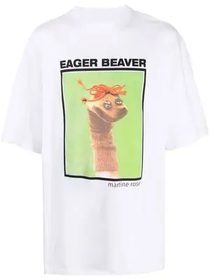 Martine Rose Eager Beaver Cotton T-shirt - White