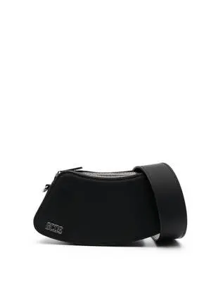Gcds Logo-lettering Shoulder Bag - Black