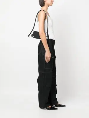 Gcds Logo-lettering Shoulder Bag - Black