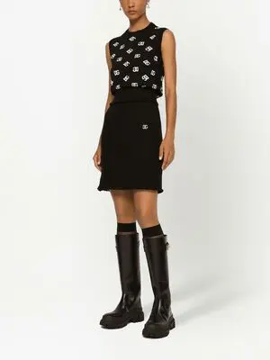 Dolce & Gabbana Intarsia-logo Knitted Vest Top
