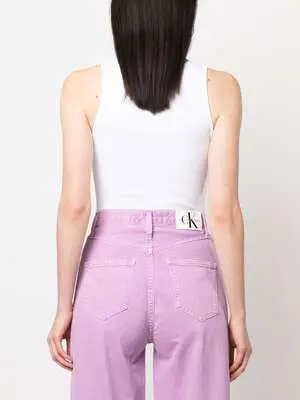 Gcds Logo-print Sleeveless Bodysuit