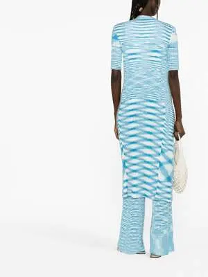 Missoni Patterned Short-sleeved Longline Cardigan