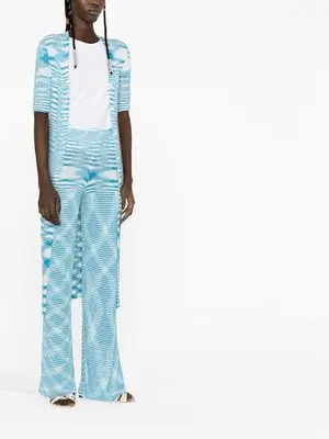Missoni Patterned Short-sleeved Longline Cardigan