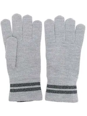 Canada Goose Striped Knit Gloves - Grey