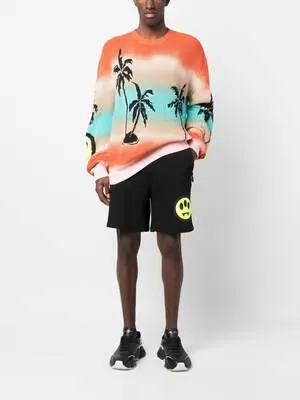 BARROW Palm-tree Print Knit Jumper