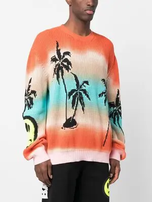 BARROW Palm-tree Print Knit Jumper