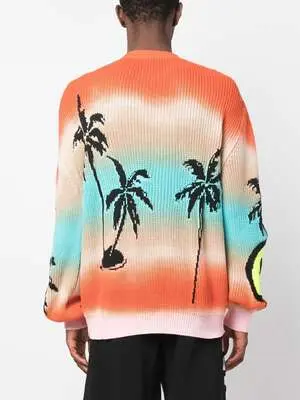 BARROW Palm-tree Print Knit Jumper