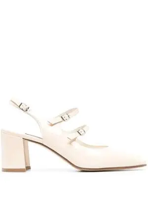 CAREL Banana 70mm Slingback Mary Janes - Neutrals