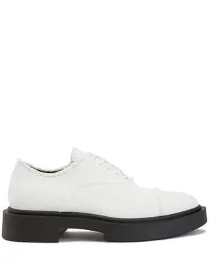 GIUSEPPE ZANOTTI Adric Frayed Denim Oxford Shoes