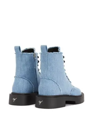 GIUSEPPE ZANOTTI Adric Denim Combat Boots