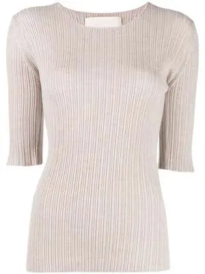 BY MALENE BIRGER Blaise Ribbed Wool Jumper - Neutrals