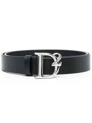 Dsquared2 Leather Logo-plaque Belt - Black