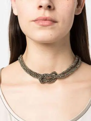 Brunello Cucinelli Beaded Knot Necklace