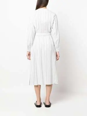 Tommy Hilfiger Striped Belted Midi Shirt Dress