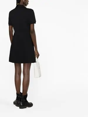Moncler Zipped Short-sleeved Minidress - Black