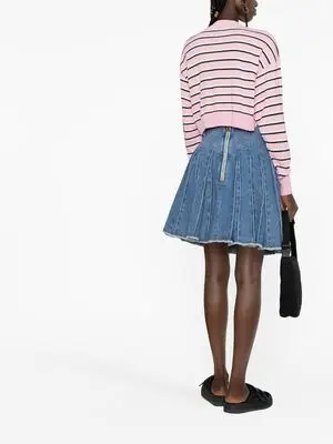 Palm Angels Striped Cropped Jumper