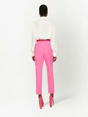 Dolce & Gabbana Dg-logo Jacquard Silk Shirt