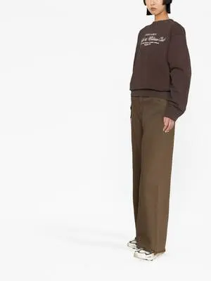 SPORTY & RICH Embroidered Logo Cotton Sweatshirt