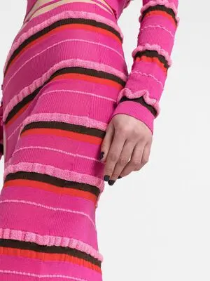 Jacquemus La Jupe Maille Concha Midi Skirt - Pink