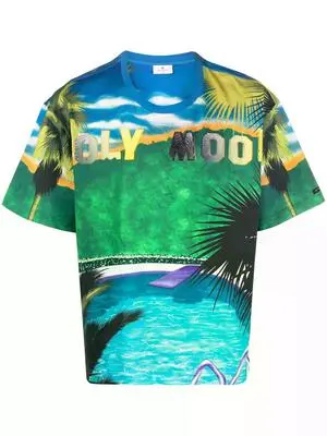 Etro Graphic-print Short-sleeved T-shirt - Green