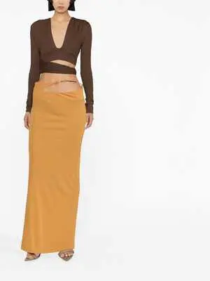Christopher Esber Column Maxi Skirt With Buckle-strap Fastening