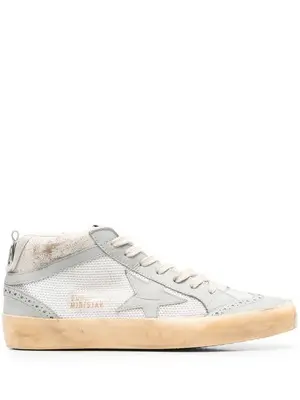 GOLDEN GOOSE Mid Star Lace-up Sneakers - White