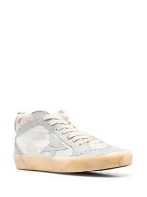 GOLDEN GOOSE Mid Star Lace-up Sneakers - White