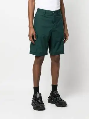 Stone Island Compass-patch Cargo Shorts - Green