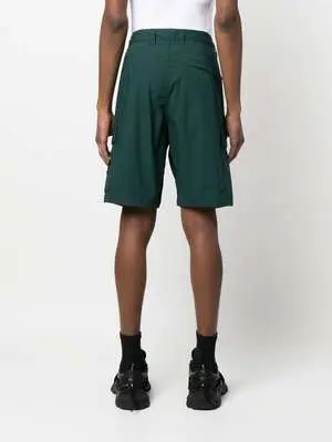 Stone Island Compass-patch Cargo Shorts - Green