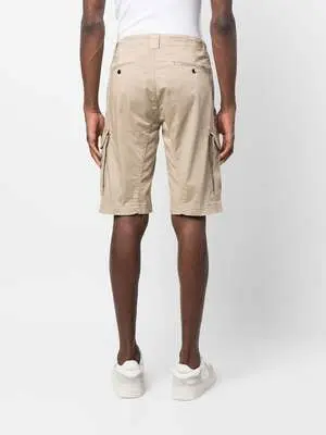 C.P. COMPANY Lens-detail Cotton Cargo Shorts - Neutrals