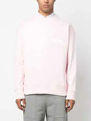 MSGM Logo-print Crew-neck Sweatshirt - Pink