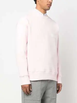 MSGM Logo-print Crew-neck Sweatshirt - Pink
