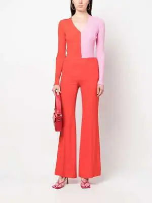 Moschino Pressed-crease Flare Trousers