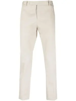 PT TORINO Tapered Tailored Trousers - Neutrals
