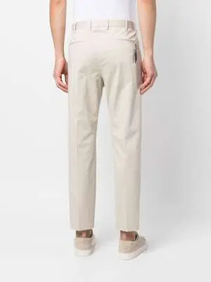 PT TORINO Tapered Tailored Trousers - Neutrals
