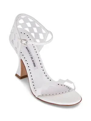 Manolo Blahnik Cut-out Leather Sandals