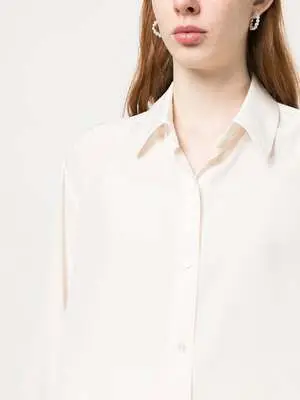 NILI LOTAN Silk Button Down Shirt - Neutrals