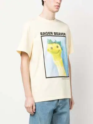 Martine Rose Graphic-print Cotton T-shirt - Yellow
