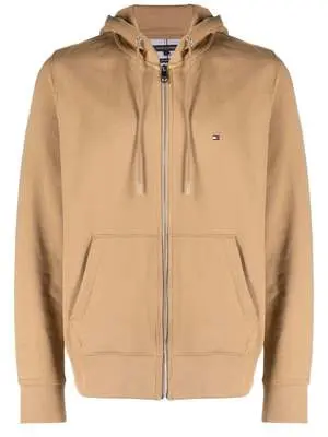 Tommy Hilfiger 1985 Cotton Zipped Hoodie - Brown
