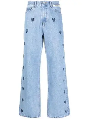 KIMHEKIM Heart-print Flared Jeans