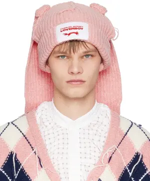 CHARLES JEFFREY Charles Jeffrey LOVERBOY Pink Chunky Rabbit Beanie - Pink Pink