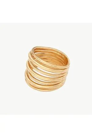 SOKO Layered Strand Stacked Ring - Gold