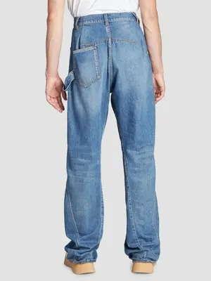 JW Anderson Twisted Denim Workwear Jeans - Light Blue
